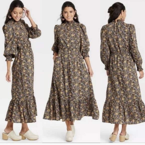 Universal Thread | Dresses | Universal Thread Dark Floral Granny Dress ...